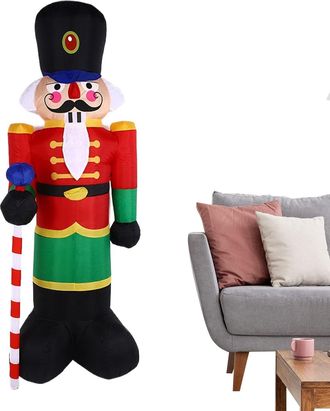 Generic Aufblasbare Nussknacker-Dekoration, LED, leuchtend, Weihnachten, f&uuml;r drau&szlig;en, drinnen, klassisches Design, saisonale Animation, magischer visueller Ef