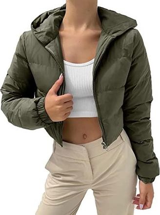 Generic Parka Grande Taille Veste Interieur Femme Femmes Hiver Chaud Épaissi Pardessus à Manches Longues Couleur Unie Cardigan Manteau Court Veste Avec Capuch