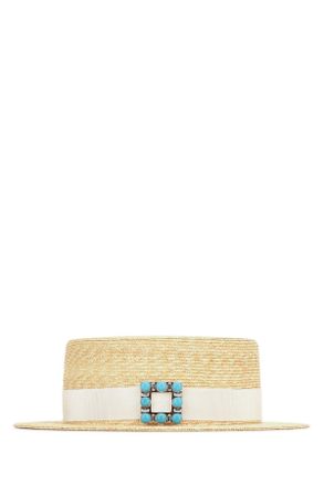 Roger Vivier TRES Panama Hat - Beige