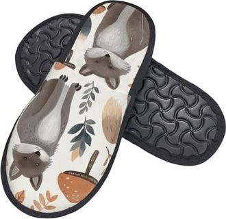 Generic Pantoufles En Coton Ratons Laveurs Légers Chaussons Portative Chaussons Maison Pour Outdoor DIntérieur Automne L