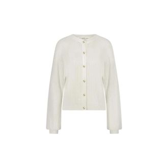 Fab By Fabienne Chapot Luxuri&ouml;ser Gedrehter Cardigan mit Herzkn&ouml;pfen - - Knitwear - Damen - Wei&szlig; - L