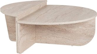 Dmora Couchtisch Wand 90x60x35h cm Beige Rechteckig