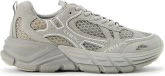 Iceberg Homme, Chaussures, Gris, Taille: 46 EU Baskets Basses &agrave; Motifs