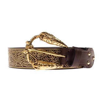Etro Lederg&uuml;rtel mit Tiermotiv-Schnalle - - Accessories - Damen - Braun - 75 CM