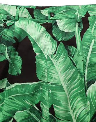 Dolce & Gabbana Banana Leaf Print Bermuda Shorts - Green
