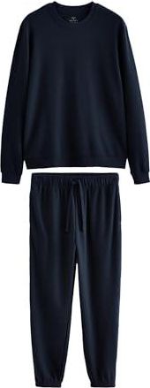 Next Homme Pyjama Doux gaufr&eacute; &agrave; Manches Longues Bleu Marine 3XL