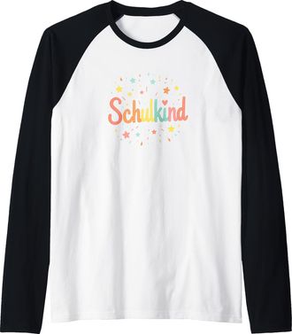 Mapanoli Design Schulkind Bunte Verspielte Typografie - Einschulung Raglan