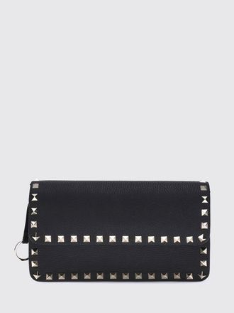 Valentino Garavani Portefeuille sur cha&icirc;ne Rockstud en cuir de veau grain&eacute;