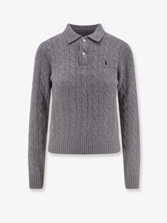 Ralph Lauren Braided knit wool and cashmere polo shirt - POLO RALPH LAUREN - gender_Woman