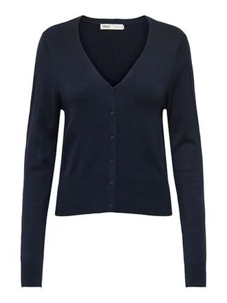 Only Vneck Onlvenice Life Ls Cardi KNT Noos Pull à col V, Bleu Nuit, M Femme