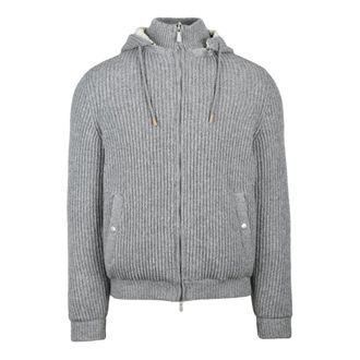 Eleventy Homme, Pulls, Gris, Taille: M Bomber Jacket