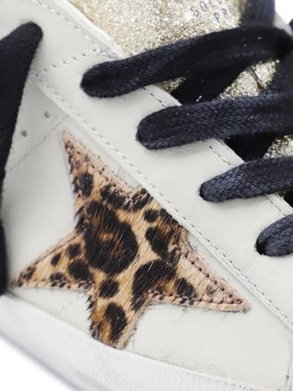 Golden Goose Low-Top Sneaker - Leopard-Print Star Patch Off-White Sneakers - Gr. 36 (EU) - in Beige - f&uuml;r Damen