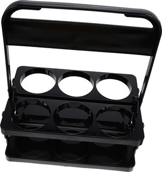 BESTONZON Flaschentr?ger Faltbar Getr?nketr?ger f&uml;&sup1;r 6 Flasche Kunststoff Schwarz Rotwein Sekt Bier Flasche Milchflaschen Aufbewahrung Bar Zuhause Restaurant Pa