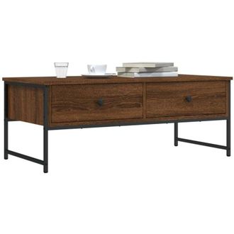 vidaXL Vidaxl - Couchtisch Braun Eichen-Optik 101x49x39,5 cm Holzwerkstoff