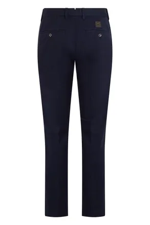 Slowear Mens Slim Fit Trousers Dark Blue Cotton