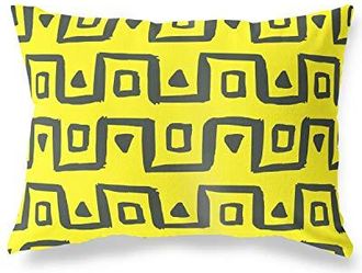 Bonamaison Le Jardin du Lin Kissenbezug Zierkissenbezug Neongelb-Rauch Kissenbezug, Für Bett, Auto, Sofa, Haus, Wohnzimmer, Schlafzimmer, Dekoration, 45x60 Cm - 