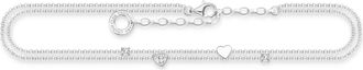 Thomas Sabo Thomas Sabo Fußkette mit Herzen und weiße Steine 925 Silber AK0040-051-14