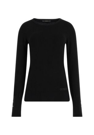 Guess Guess Damen Elinor RN LS SWTR Pullover Sweater, Schwarz, L