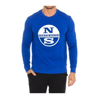 North Sails Homme, Sweatshirts et sweats à capuche, Bleu, Taille: XL Pull à Col Rond Côtelé