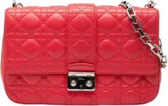Dior Sac bandouli&egrave;re matelass&eacute; vintage Pre-owned - Femme - Pre-owned - Rouge - Taille: ONE Size