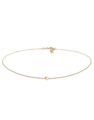 Elli Collier fin en argent massif 925 avec pendentif coeur - Doré