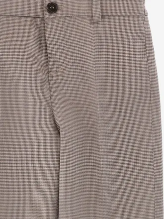 Gucci Boys Wool Shorts With Micro-Geometric Pattern Beige