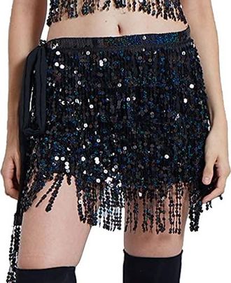 Generic Jupe Paillette Femme Short Sequin Jupe Cosplay Femme Petticoat Jupe sous-V&ecirc;tements Adorable pour Danse et Style Ballet