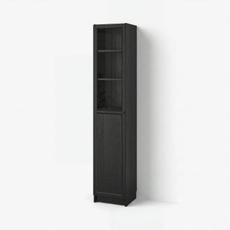 IKEA BILLY / OXBERG B&uuml;cherregal mit Paneel-/Vitrt&uuml;r