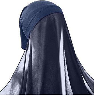 Generic Cocila ÉCharpe Longue En Mousseline De Soie Douce Pour Femmes Châle Mode Hijab Wrap Casquette Noire Hommes (G One Size) Bonnet Polaire Hommes Chapeau 