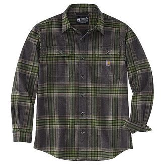 Carhartt Work in Progress Chemise ample &agrave; carreaux en flanelle &agrave; manches longues pour homme 105947, ombre, Taille XL