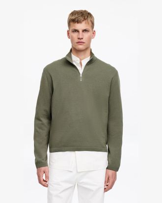 Arket Strickpullover Mit Kurzem Rei&szlig;verschluss -Gr&uuml;n