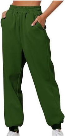 Generic Pantalon de surv&ecirc;tement extensible taille haute athl&eacute;tique en polaire pour jogging, jogging, sport, course &agrave; pied, entra&icirc;nement, d&eacute;contract&eacute;, avec poc