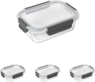 Kuhn Rikon 24031 Glasbeh&auml;lter, Glas, Transparent (Packung mit 4)