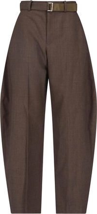 sacai Pantalons D&eacute;contract&eacute;s - Marron