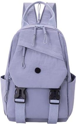 Generic Petit sac à dos pour femme - Sac de poitrine imperméable - Sac à bandoulière élégant pour affaires, voyage, école, extérieur compact, Bleu, Refer to d