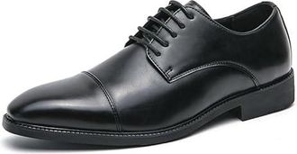 Generic Chaussures Oxford for Hommes à Lacets, Bout Pointu Bruni, Chaussures Derby à Bout Droit, Cuir PU, antidérapantes, Semelles Basses en Caoutchouc, Class
