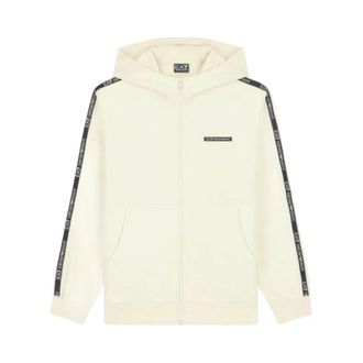 Emporio Armani Train Logo Series Zip-through - - Sweatshirts & Hoodies - Herren - Wei&szlig; - M