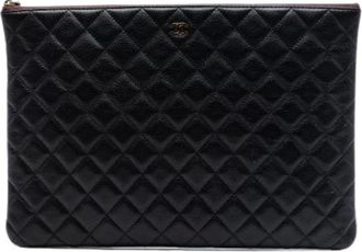 Chanel Sac bandouli&egrave;re matelass&eacute; en cuir caviar Pre-owned - Femme - Pre-owned - Noir - Taille: ONE Size