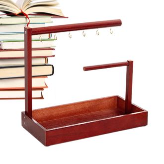 Generico Schl&uuml;sselhalter - Arbeitsplatten-Organizer aus Holz mit 6 Haken, dekorativer Schmuckregalst&auml;nder | Eingangsfach f&uuml;r Schl&uuml;ssel, Ringe, Uhren, Brieftasc