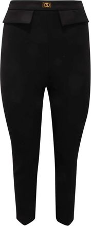 Elisabetta Franchi Femme, Pantalons, Noir, Taille: 44 FR Pa-077-51E2 Pantalon Slim
