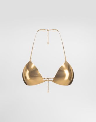 Dolce & Gabbana Dekorativer Steifer Bh Aus Metall - Frau Bijoux Gold Metall Onesize