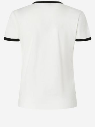 Pinko Womens T-Shirt With Logo White Cotton T-Shirts & Jerseys