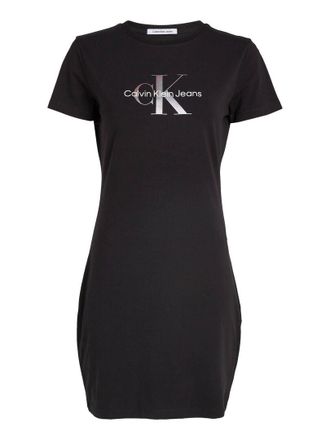 Calvin Klein Jeans Damen T-Shirt-Kleid mit Monogramm
