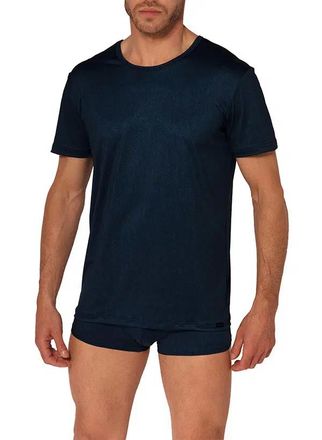 Olaf Benz Herren T-Shirt blau Mikrofaser/Funktion unifarben
