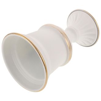 DOITOOL Metall Blumentopf mit Hohem Fu&szlig; Wei&szlig;-Gold Vintage Urnen Pflanztopf f&uuml;r Hotel Dekoration Stilvoller Pflanzk&uuml;bel f&uuml;r Innenr&auml;ume und Gastgewerbe