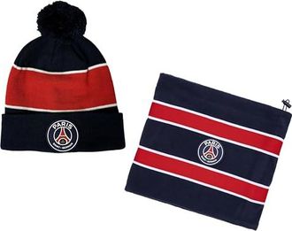 Psg Ensemble Bonnet + Cache Cou Polaire Collection Officielle Paris Saint Germain