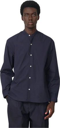 Officine G&eacute;n&eacute;rale Homme, Chemises, Bleu, Taille: XL Jahlan Cotton Poplin Shirt