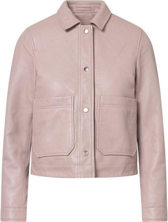 Bolongaro Trevor Lederjacke WORKER Gro&szlig;e Vordertasche, superweiches Leder, Druckknopfverschluss