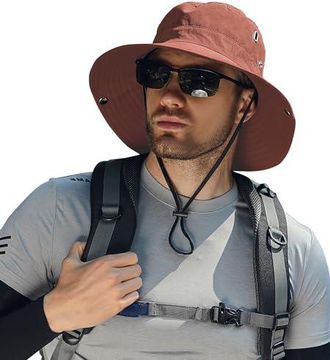 Feoya Casquette Desert Homme Chapeau de Soleil Randonnée Cyclisme Camping Pêche Protection UV