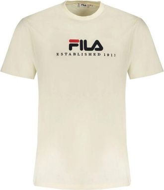 Fila Beiges Baumwoll Herren T-Shirt - - Tops - Herren - Beige - M